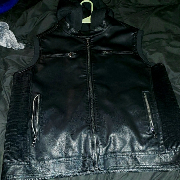 Jackets & Coats | Fried Denim Leather Vest | Poshmark